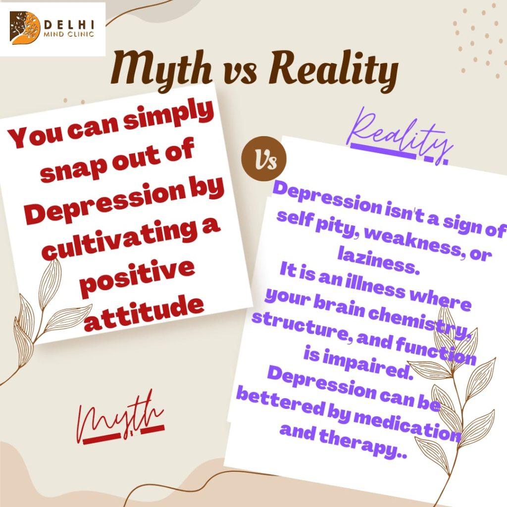 Myth V/s Reality - Depression Treatment - Delhi Mind Clinic Myth V/s Reality - Depression Treatment - Delhi Mind Clinic